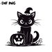 Halloween Cat Svg Cut File Witch Cat on Halloween Pumpkin Cute Cat With ...