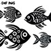 Fish Cut Files, Clipart, Fish Vector Fish Svg Bundle, Fishing Svg, Fish ...