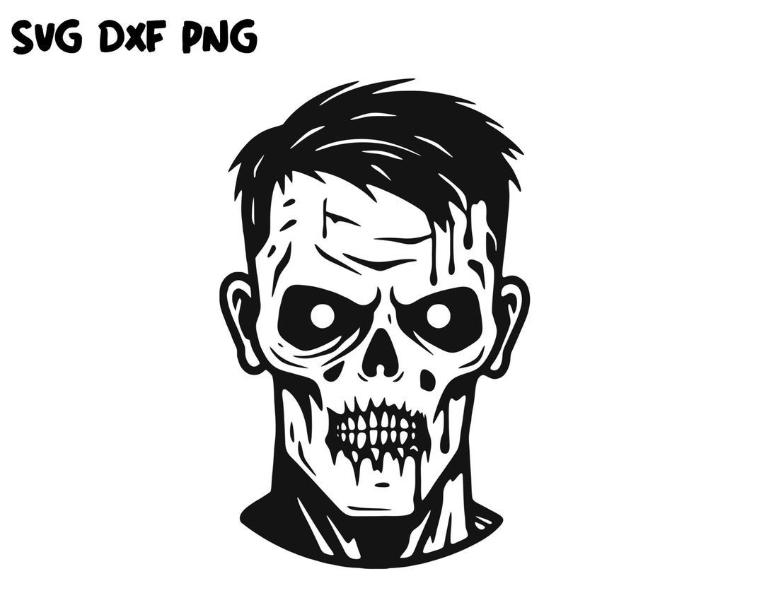 Monster Zombie Svg Zombie Head Png Zombie Svg Png Dxf Zombie Clipart ...