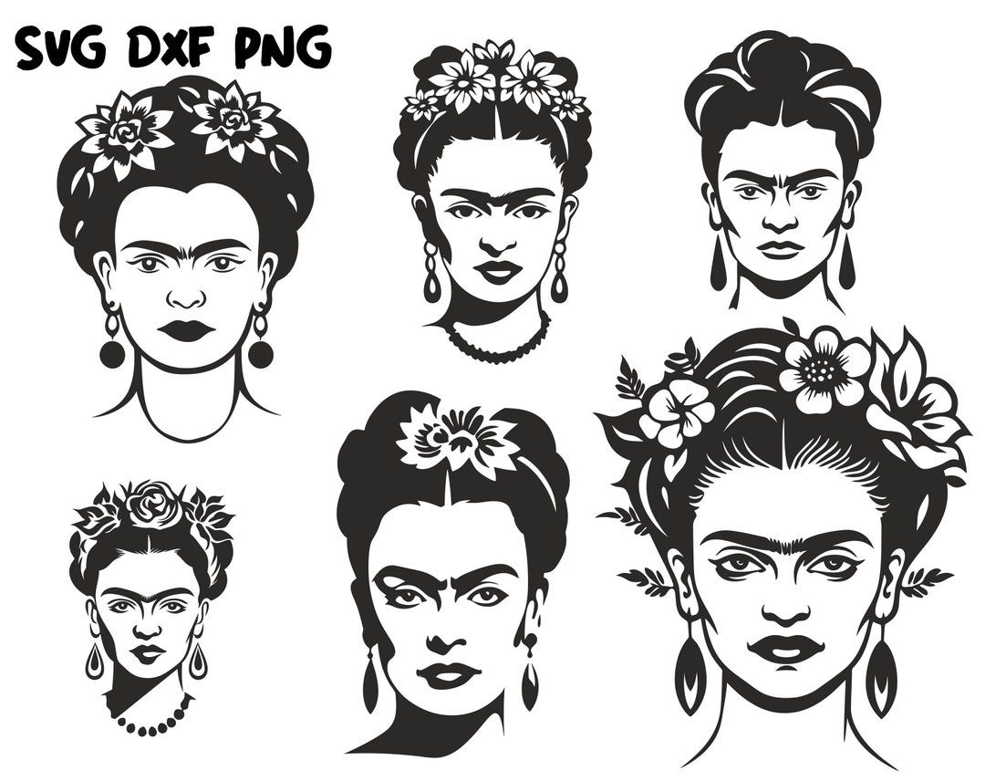 Frida Kahlo SVG, Frida Kahlo Silhouette, Svg Cut File Frida Kahlo ...