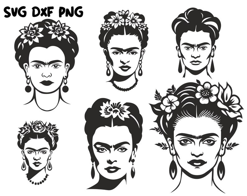 Frida Kahlo SVG Frida Kahlo Silhouette Svg Cut File Frida - Etsy México