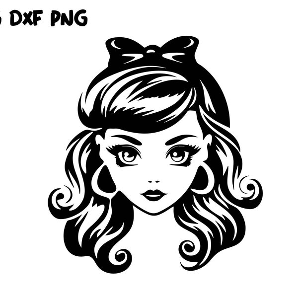 Butterfly Girl Line Art Svg Etsy
