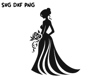 Elegant Long Black Flowing Evening Gown Lady in Formal Dress Black ...