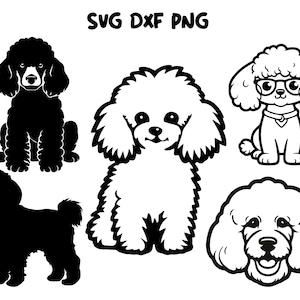 Poodle SVG Bundle 5 Designs, Funny Poodle Dog Digital Files for Cricut ...