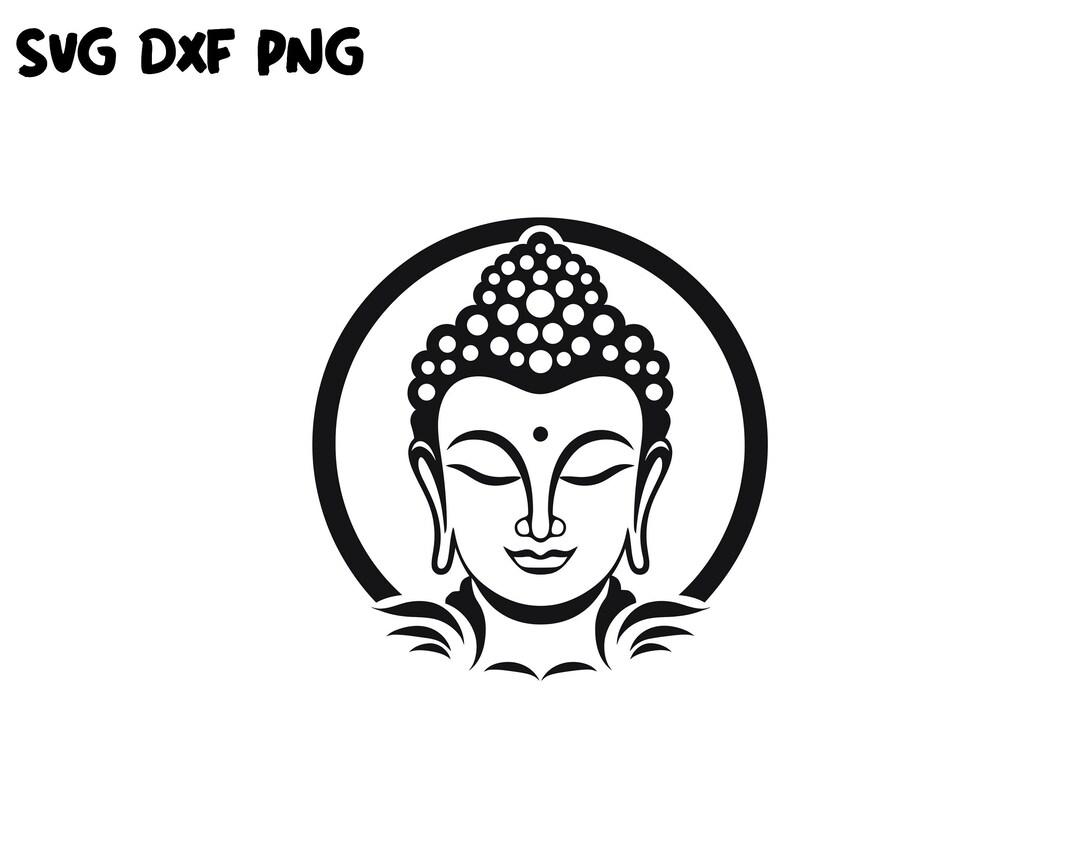Buddha Head SVG Buddha SVG, Buddha Clipart, Yoga SVG, Buddhism Namaste ...