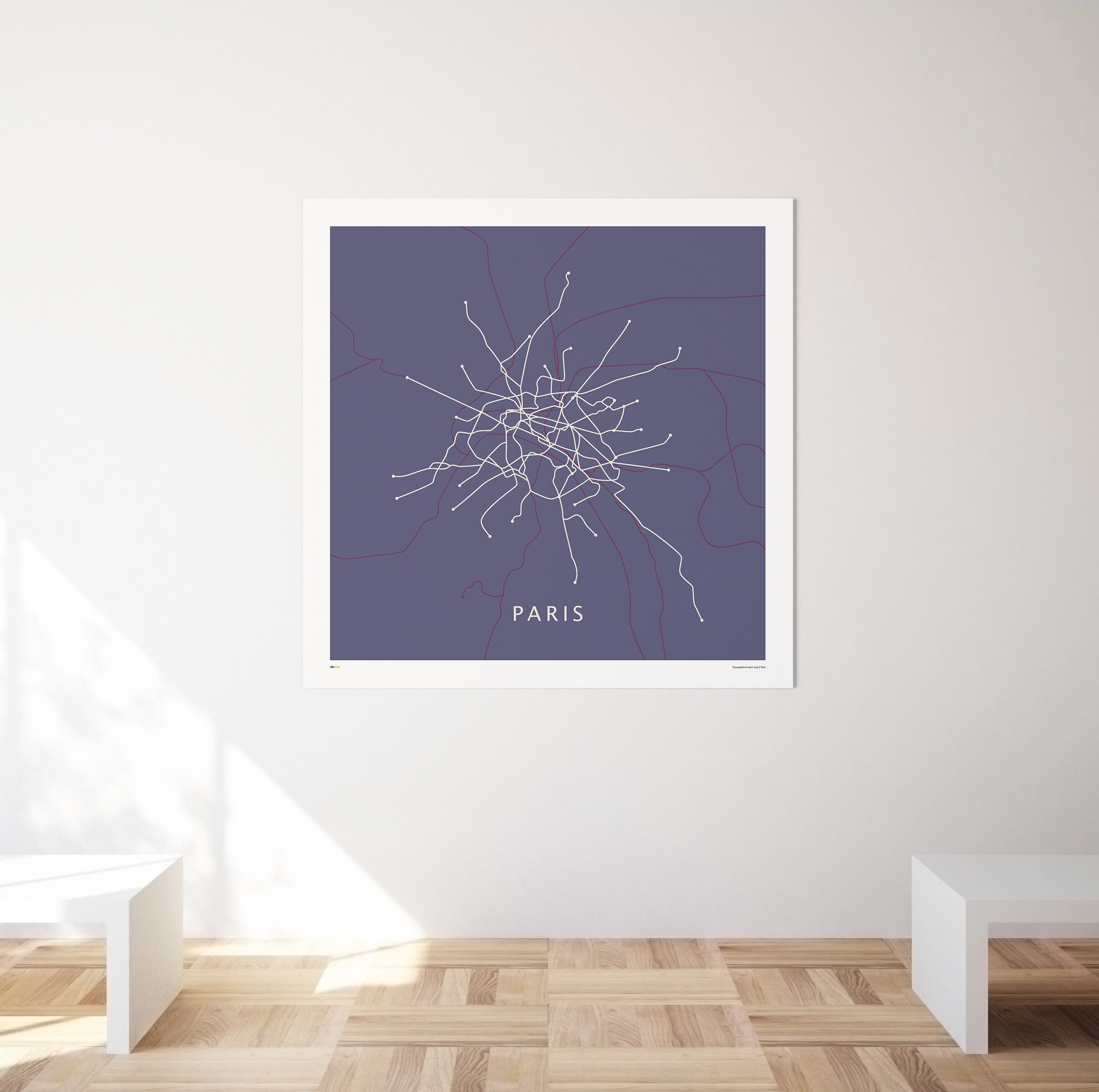 Geographical Metro Map "paris" Giclée Print - Etsy