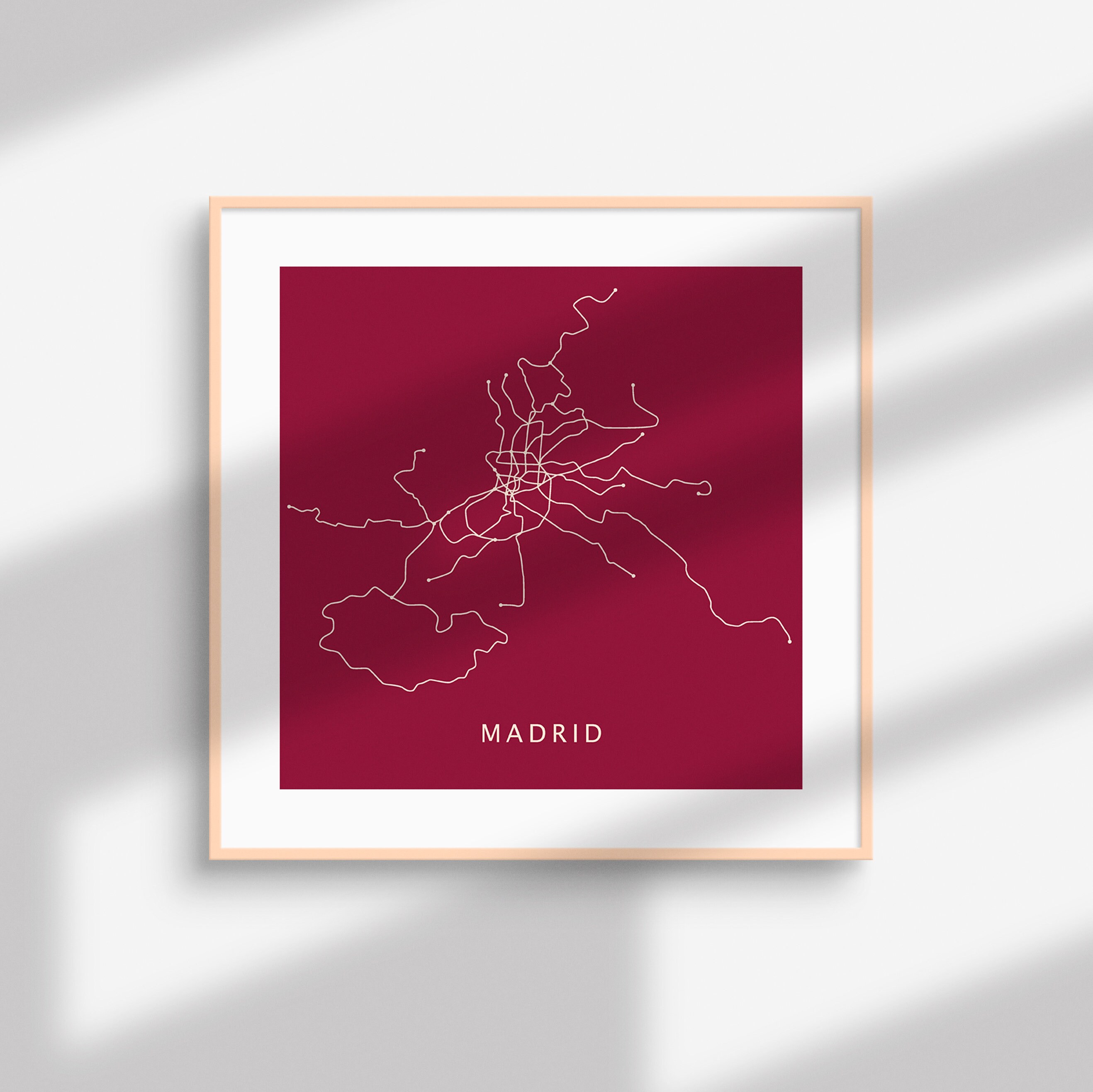 Geographical Metro Map "madrid" Giclée Print - Etsy