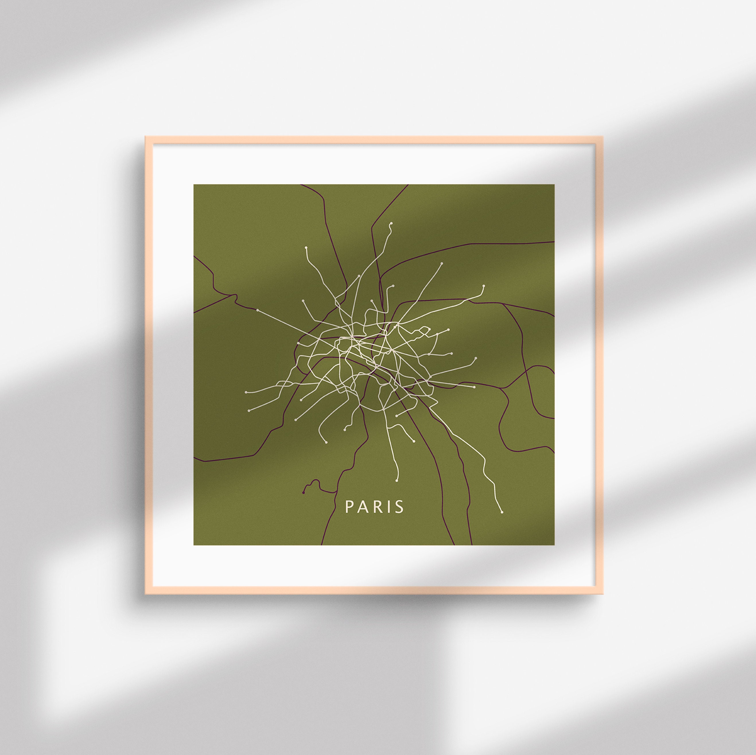 Geographical Metro Map "paris" Giclée Print - Etsy