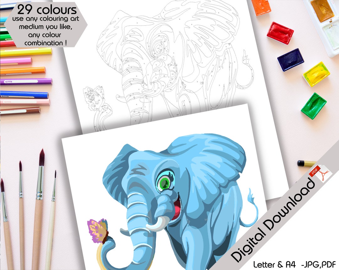 PRINTABLE Paint by Number / Children Paint by Number / Paint - Etsy