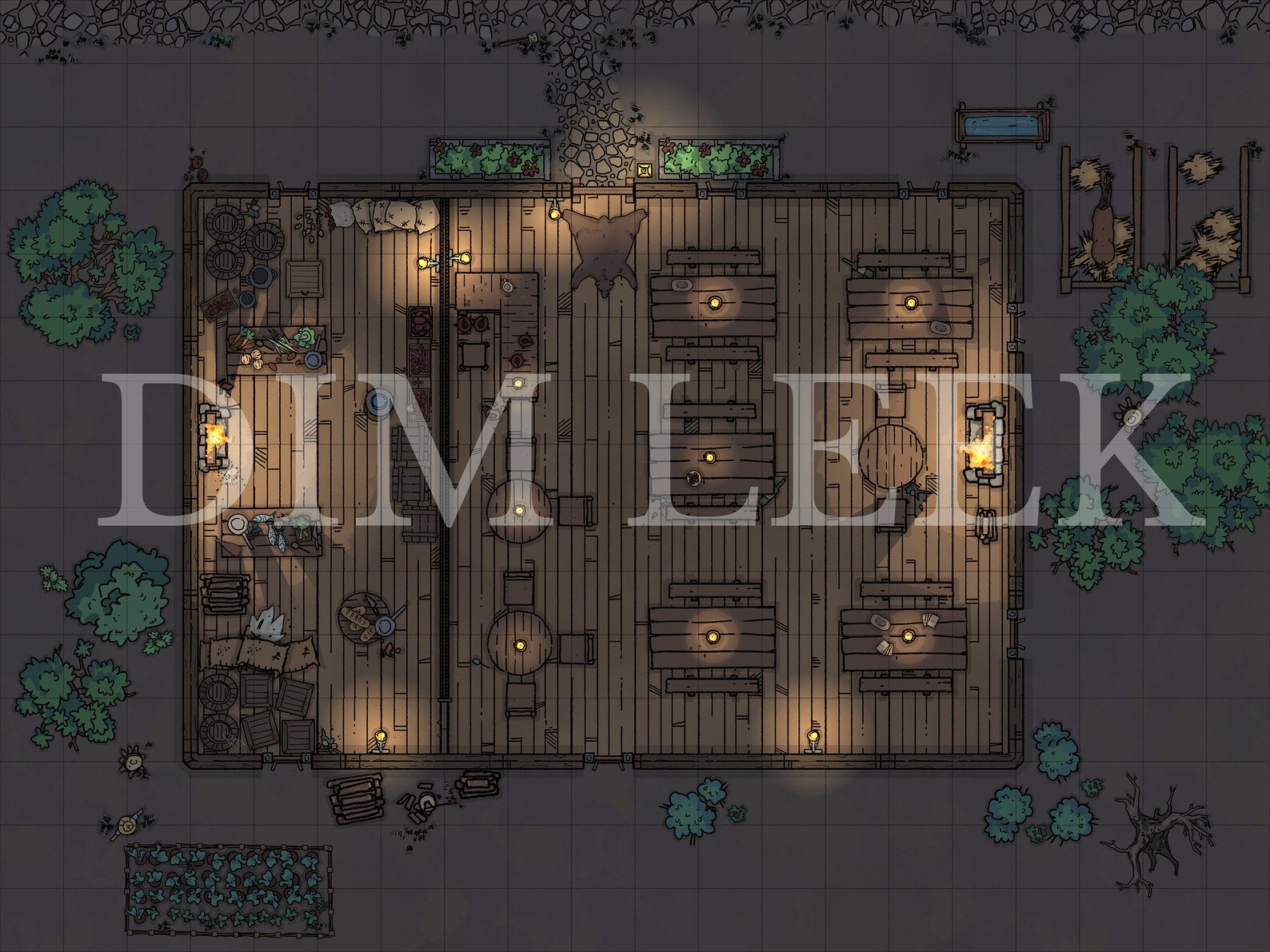 Fantasy Map Tabletop Game Battle Map Medieval Tavern Battle | Etsy