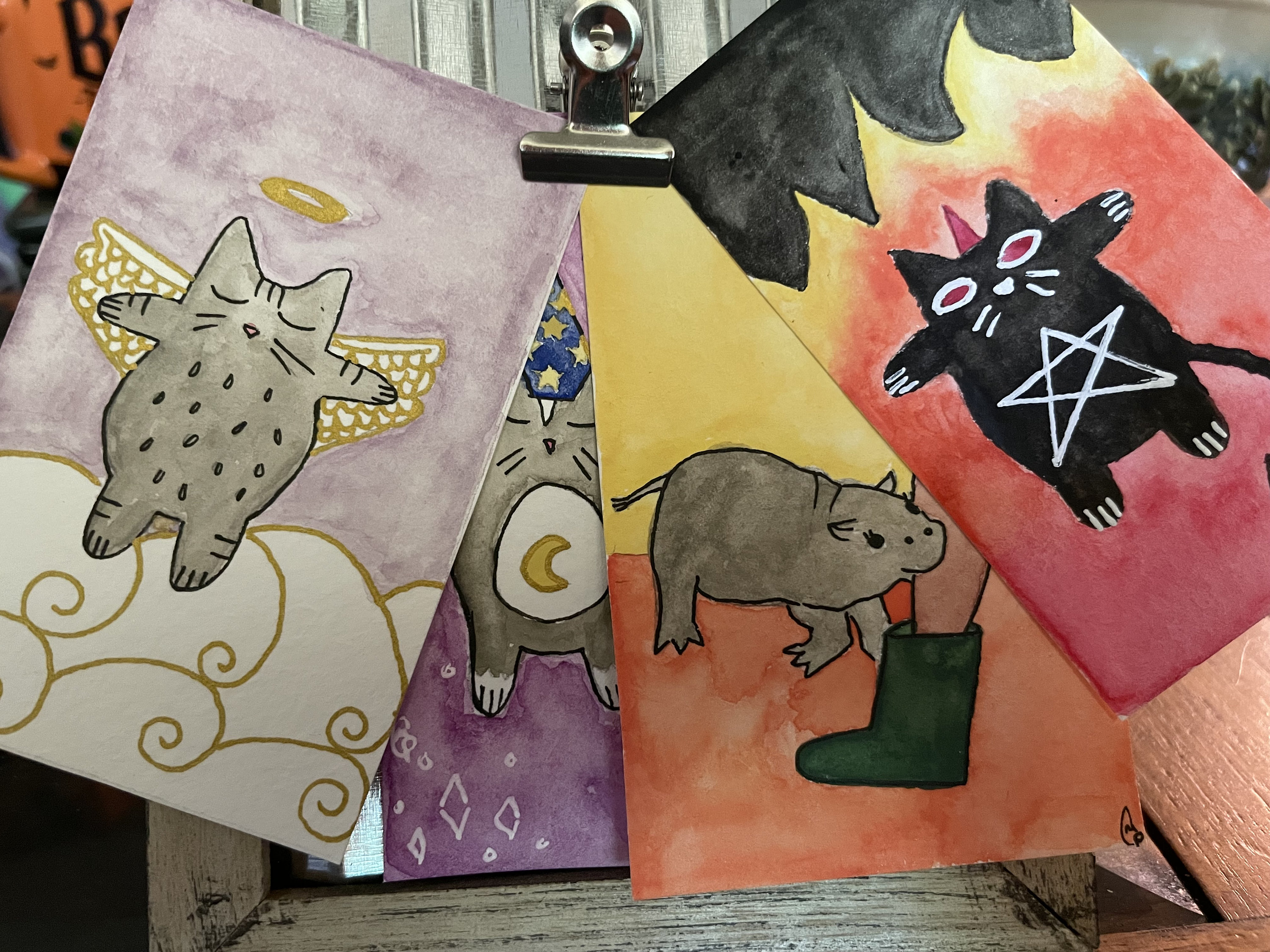 Baby Hippo Biting Leg 4x3 Watercolor Mini Painting - Etsy