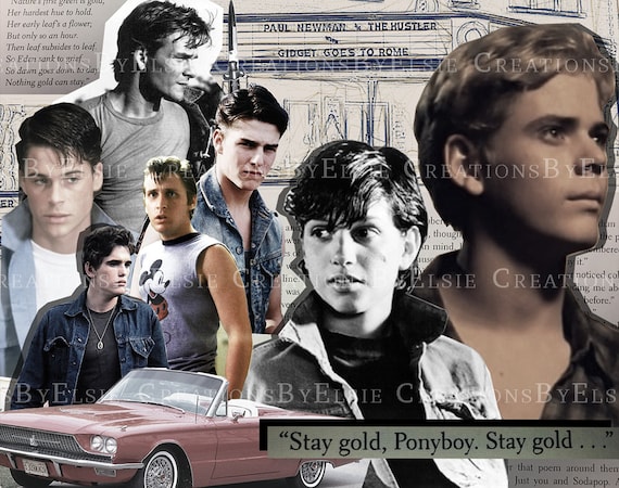 The Outsiders 1960s Inspired Collage Digital Art. Printable - Etsy