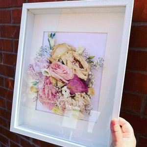 Flower Preservation Frame / Framed Wedding Flowers / Wedding Flower ...