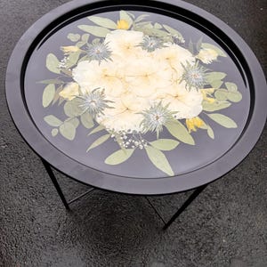 Wedding Flower Preservation Side Table / Resin Table / Floral Resin ...