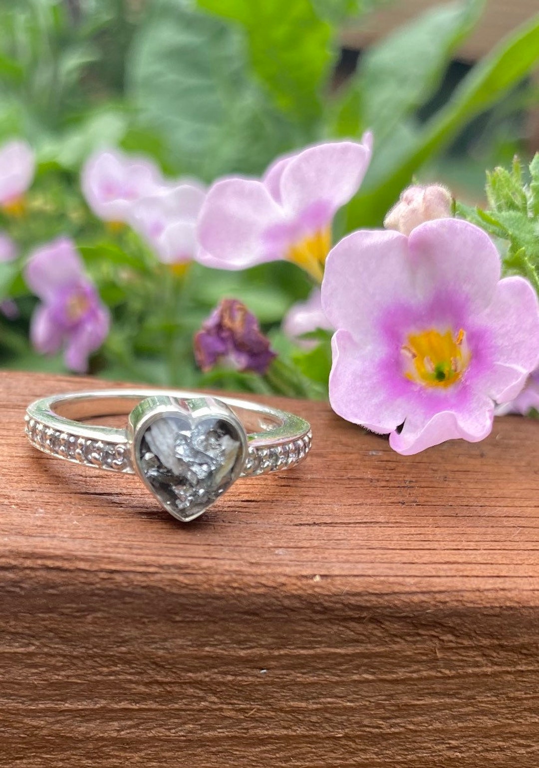 Memorial Cremation Ashes Ring / Sterling Silver Ring / Pet Hair ...