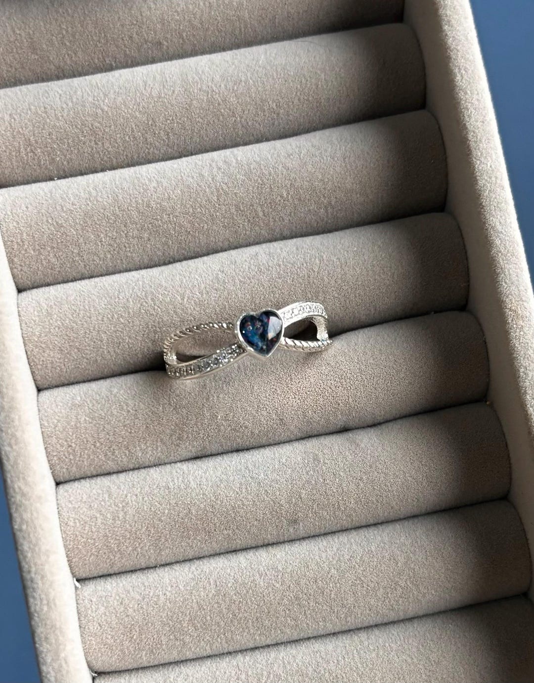 Cremation Ashes Memorial Ring / Sterling Silver Ring / Pet Hair ...