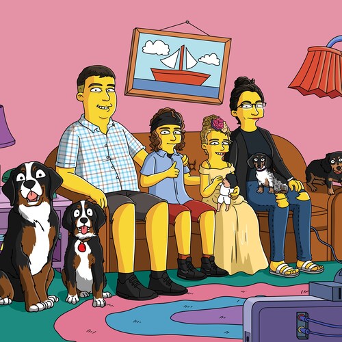 Custom Yellow Characters Personalized Art Yellow People - Etsy