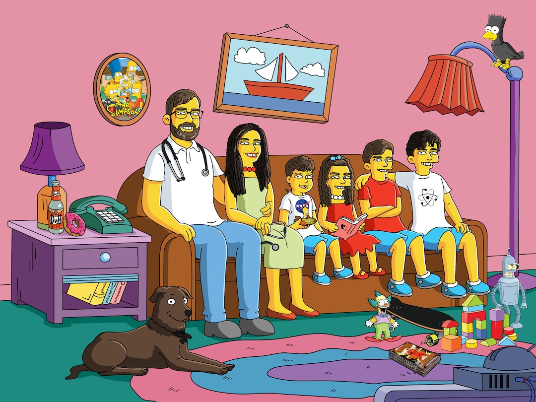 Simpsons Family Custom Portrait - Christmas Gifts for Him - Christmas ...