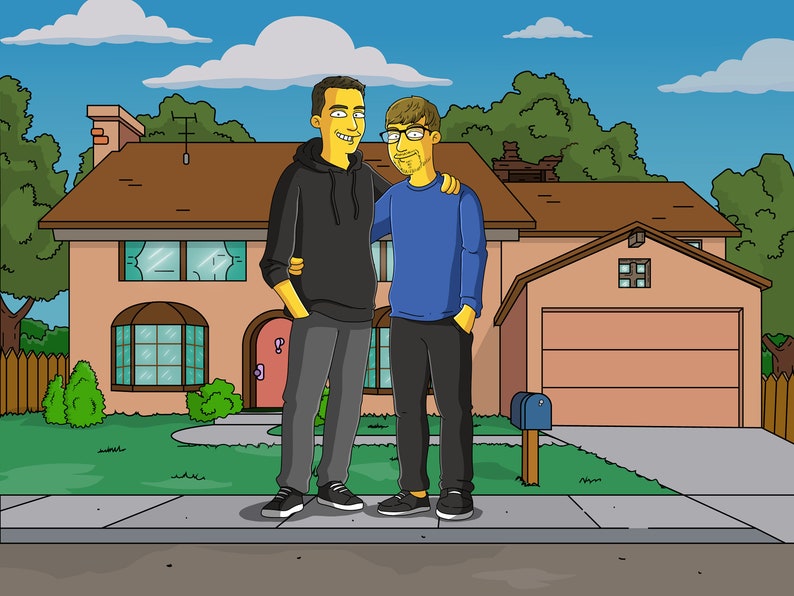 Custom Yellow Characters Personalized Art Yellow People - Etsy