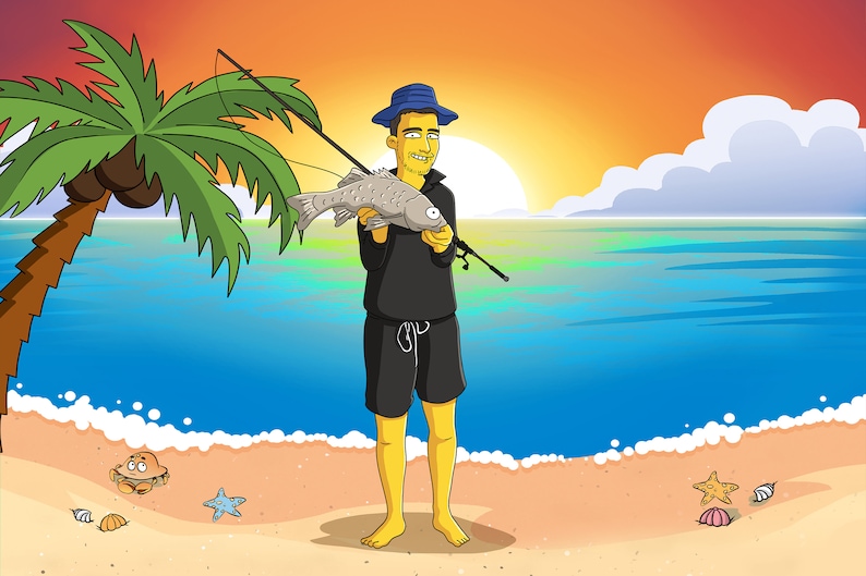 Custom Yellow Characters Personalized Art Yellow People - Etsy