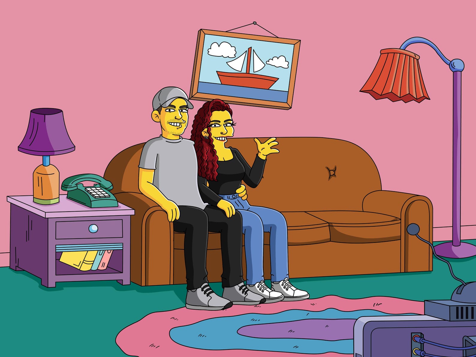 Custom Simpsons Portrait, Personalized Simpsons Portrait, Simpsons ...