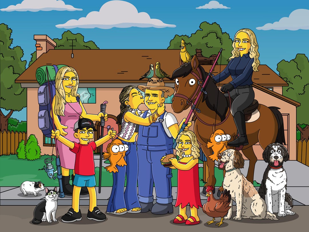 Custom Simpsons Portrait, Personalized Simpsons Portrait, Simpsons ...
