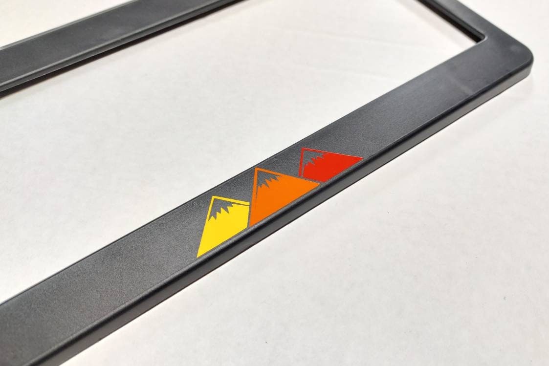 Toyota Retro Style Mountain Trd Tri Color Jdm License Plate - Etsy