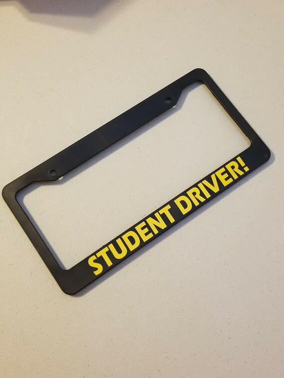 Student Driver License Plate Frame Jdm Kdm Safe Driving Decal - Etsy