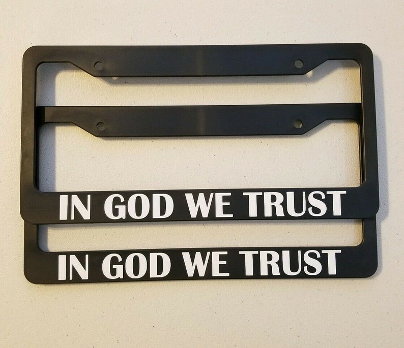 In God We Trust License Plate Frames Two America Maga Usa - Etsy