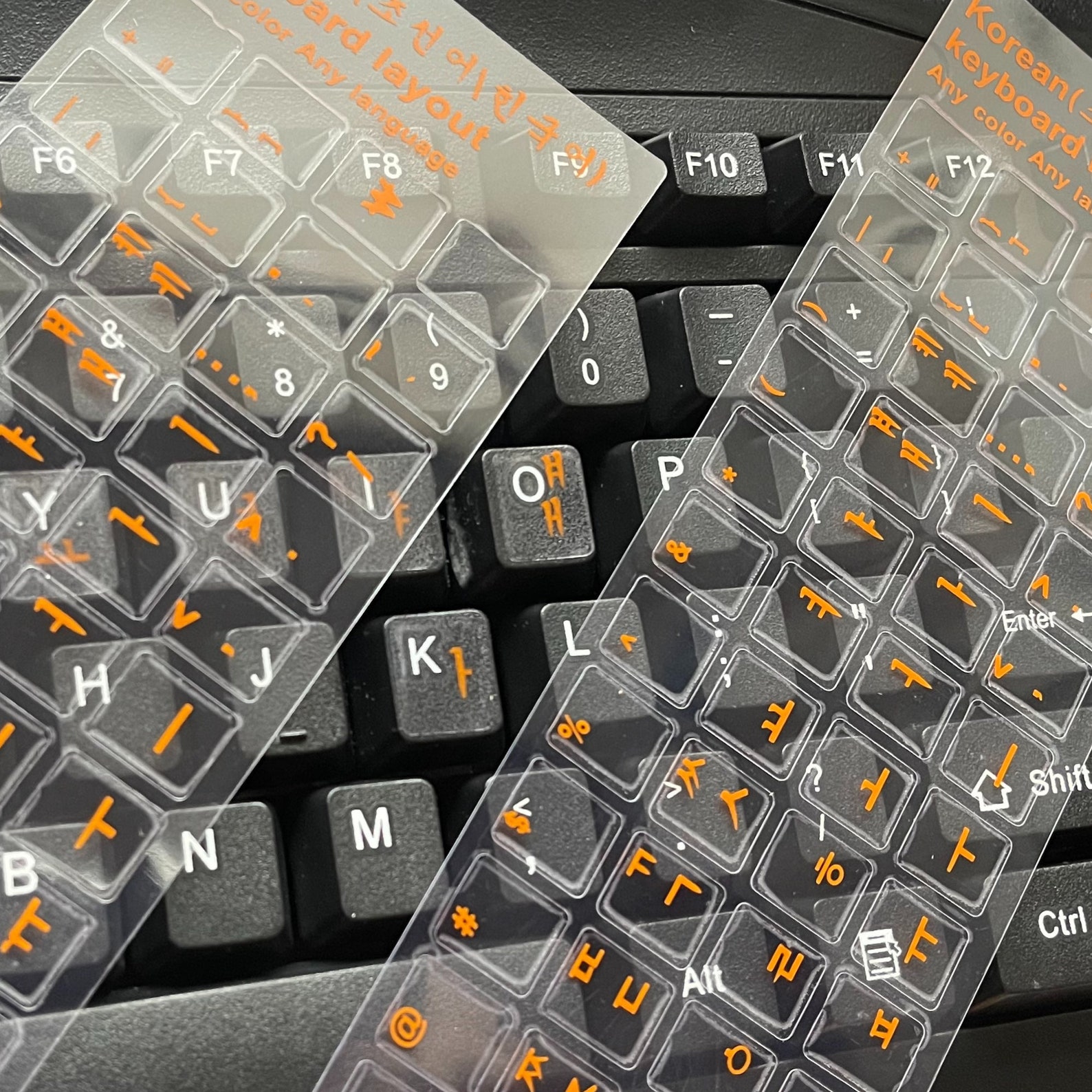 2 Packs Korean Keyboard Stickers Waterproof Replacement - Etsy