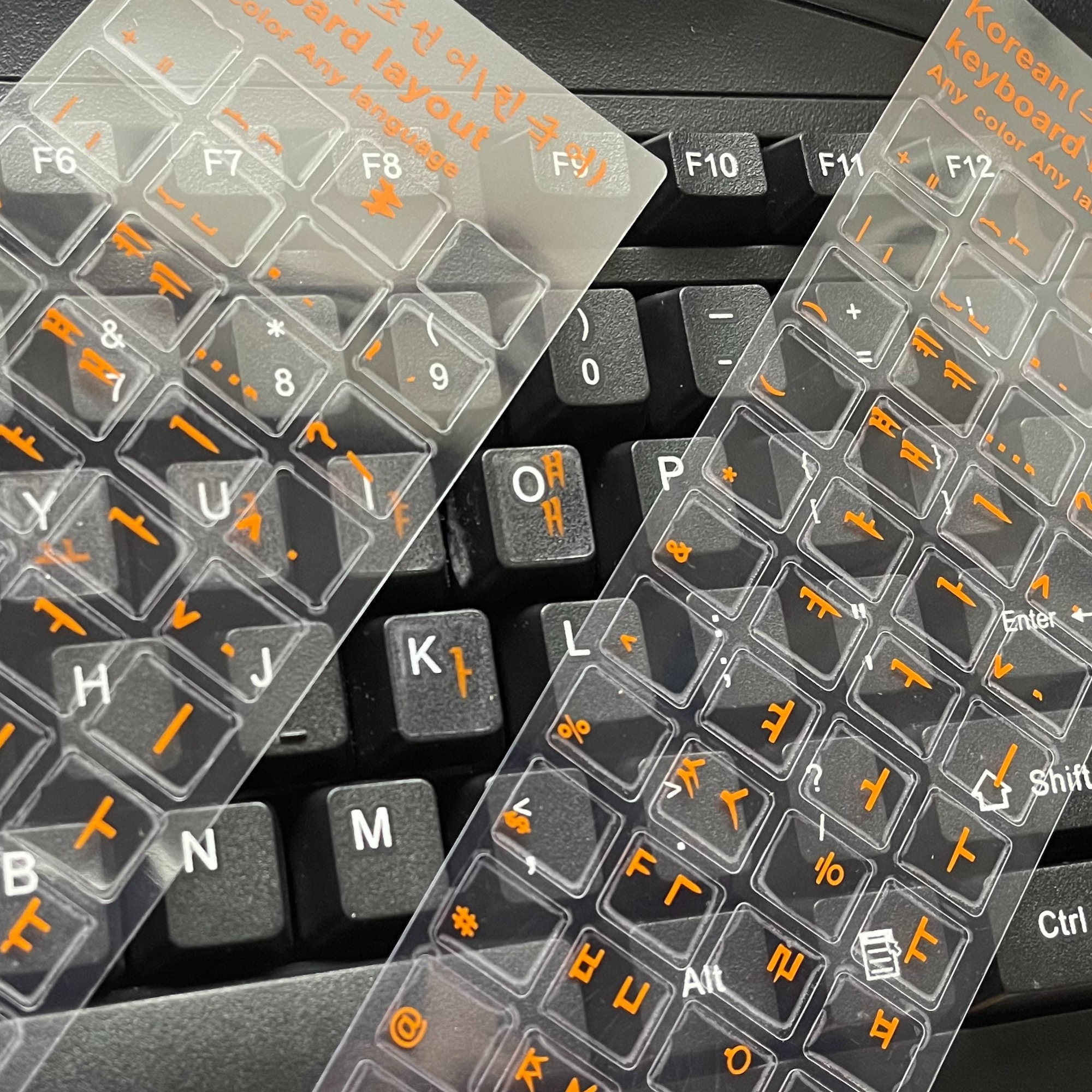 2 Packs Korean Keyboard Stickers Waterproof Replacement - Etsy