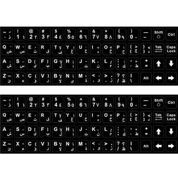 Keyboard Arabic Stickers - Etsy
