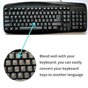 2 Packs Korean Keyboard Stickers Waterproof Replacement Computer Laptop ...