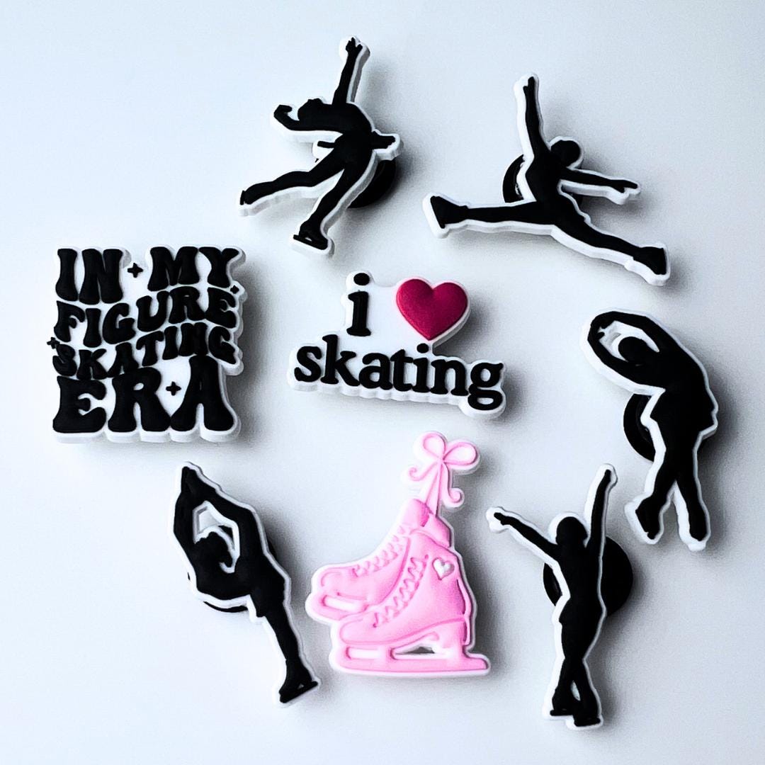 Ice Skate Shoe Charms – Clog Accessories for Skaters – Figure Skating ...
