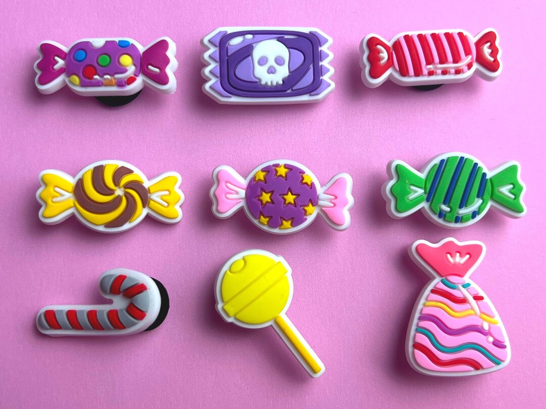 CANDY Shoe Charms LOLLIPOP Shoe Charm Candy Cane Shoe Charms PVC Charms ...