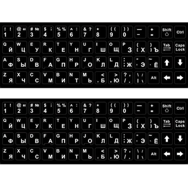 Russian Cyrillic Keyboard Stickers - Etsy