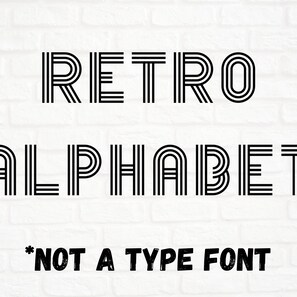 Multiline Retro Font - Etsy