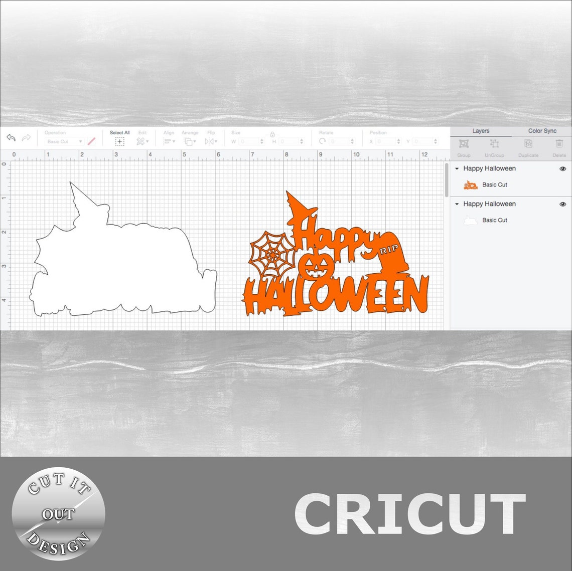 Happy Halloween Cake Topper SVG PNG EPS Happy Halloween | Etsy