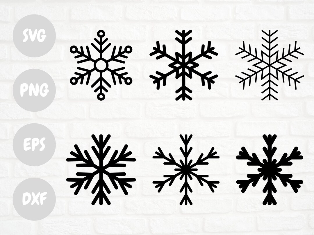 Snowflakes SVG, DXF, PNG, Eps, Christmas Svg, Winter Svg, Instant ...