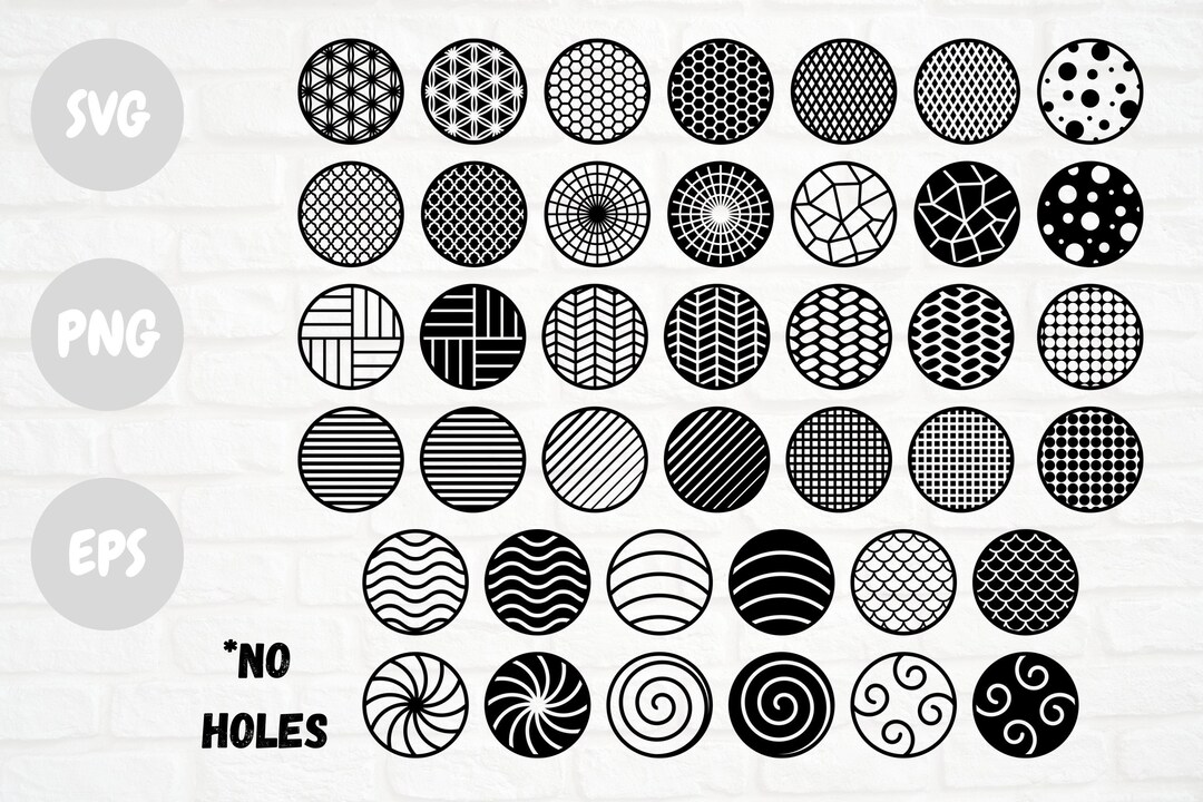 Keyring Pattern SVG Bundle, Round Keyring Svg, PNG, EPS, Instant ...