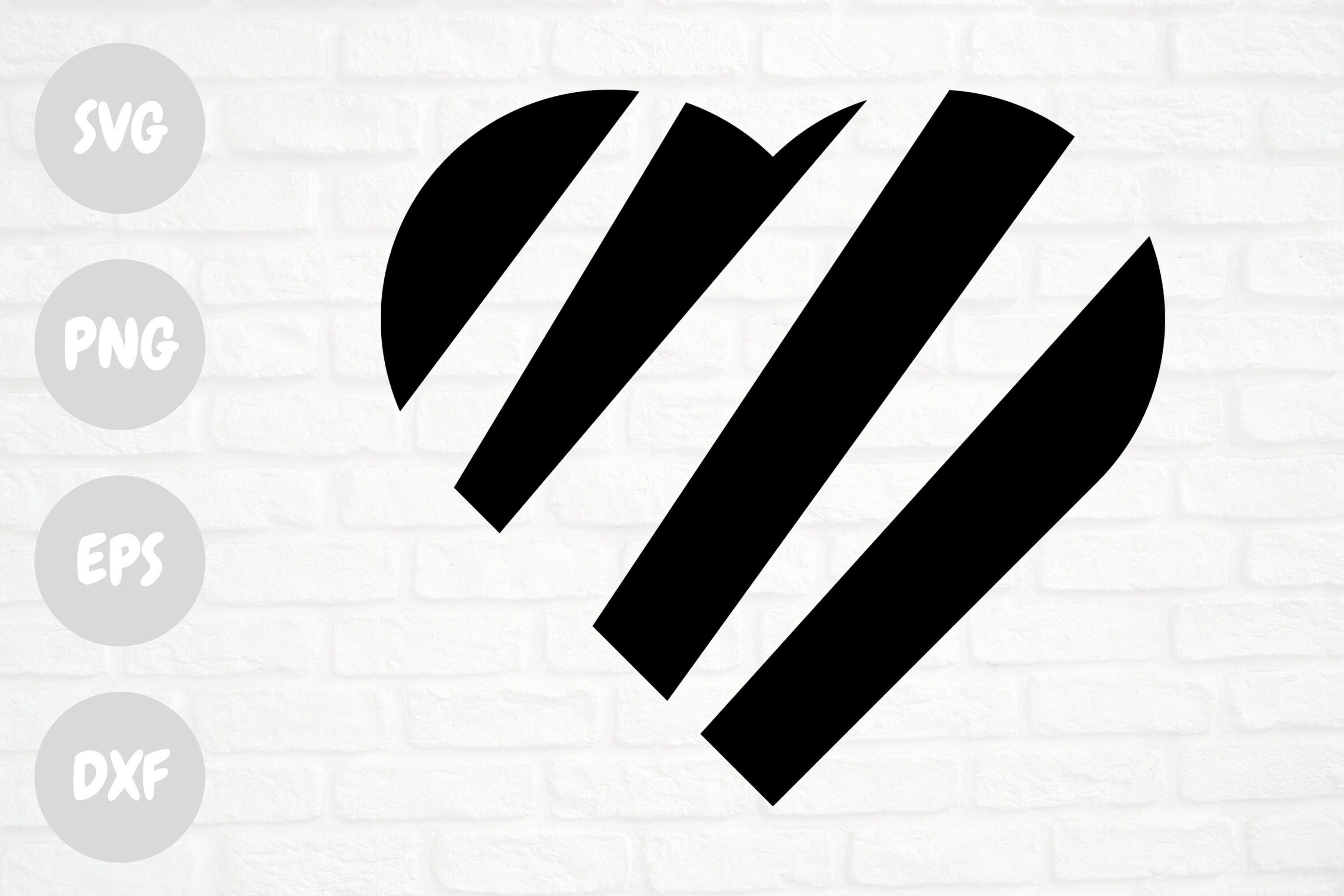 Striped Heart SVG PNG DXF Esp Valentines Day Love Heart - Etsy