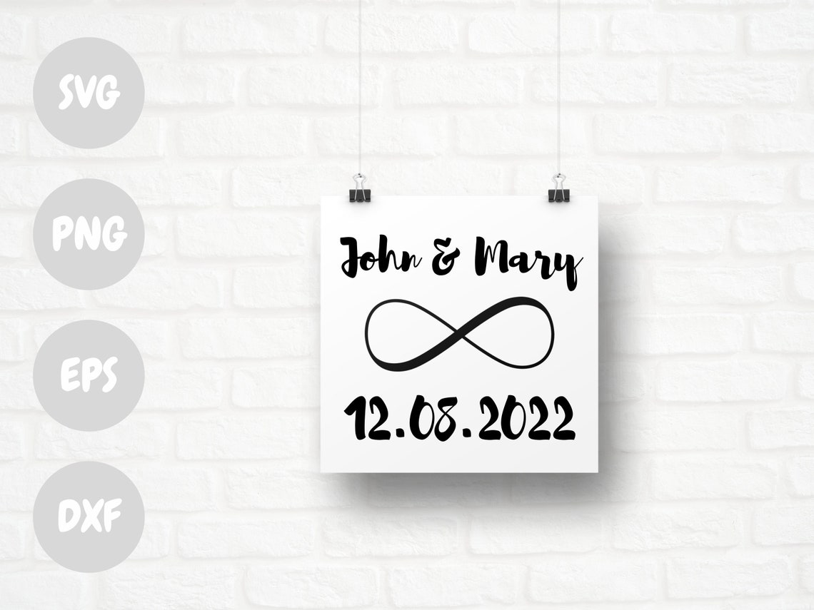 Infinity Sign SVG PNG DXF Eps Customizable Infinity - Etsy