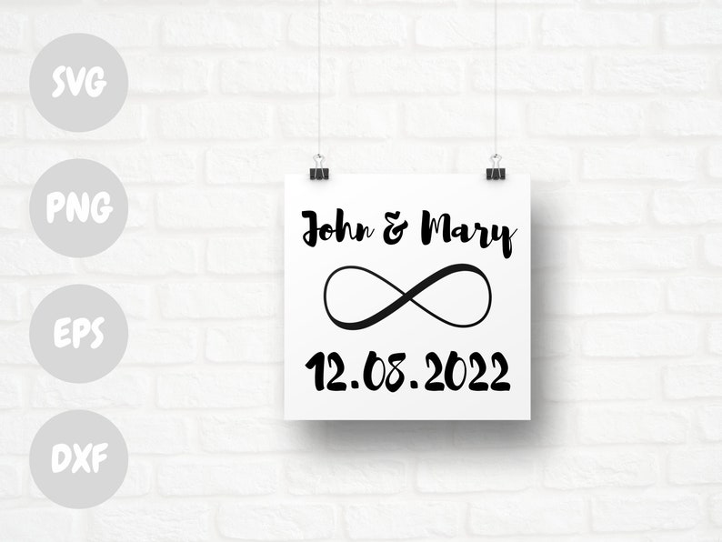 Infinity Sign SVG, PNG, DXF, Eps, Customizable Infinity Symbol, Cut ...