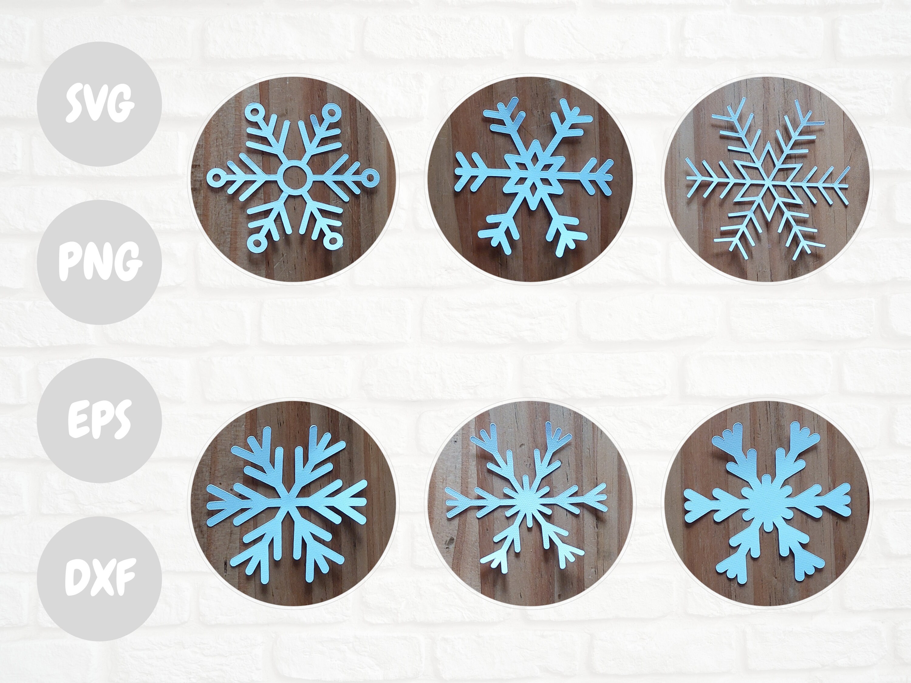 Snowflakes SVG, DXF, PNG, Eps, Christmas Svg, Winter Svg, Instant ...