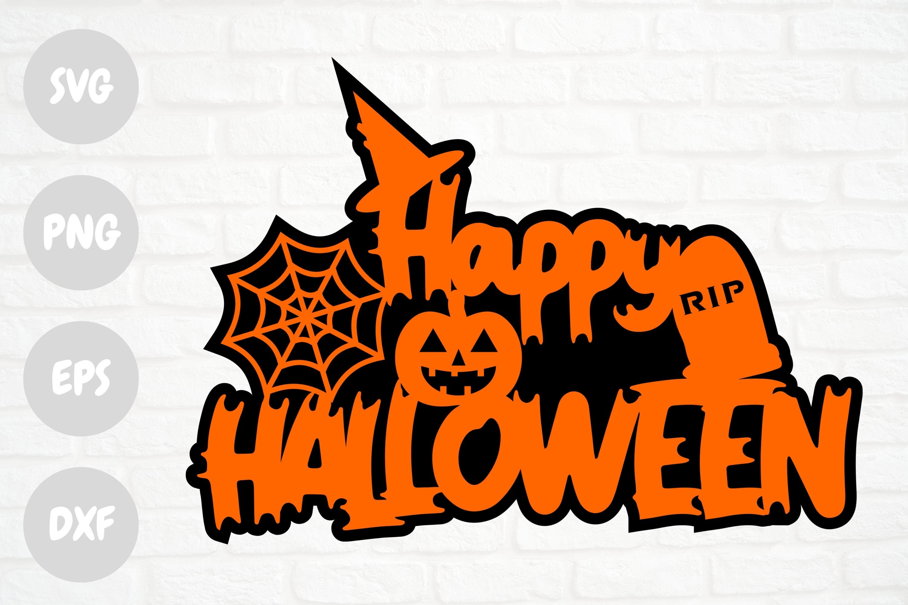 Happy Halloween Cake Topper SVG, PNG, EPS, Dxf, Happy Halloween Svg ...