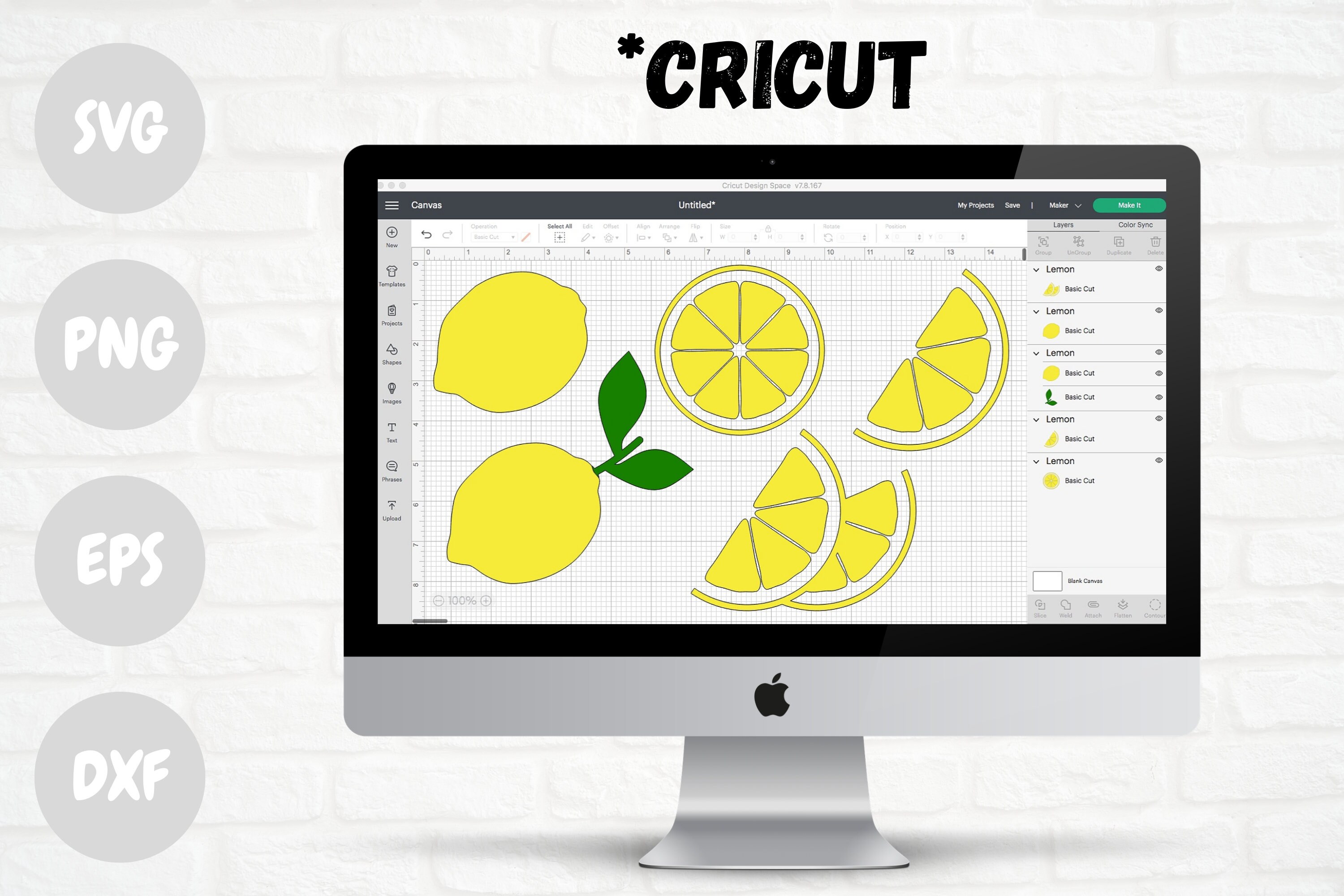 Lemon SVG, DXF, PNG, Eps, Lemon Slice Svg, Summer Svg, Instant Download ...
