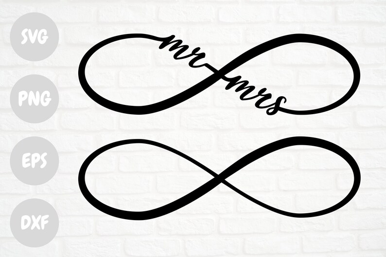 Mr Mrs Infinity Sign SVG PNG DXF Eps Customized Infinity - Etsy