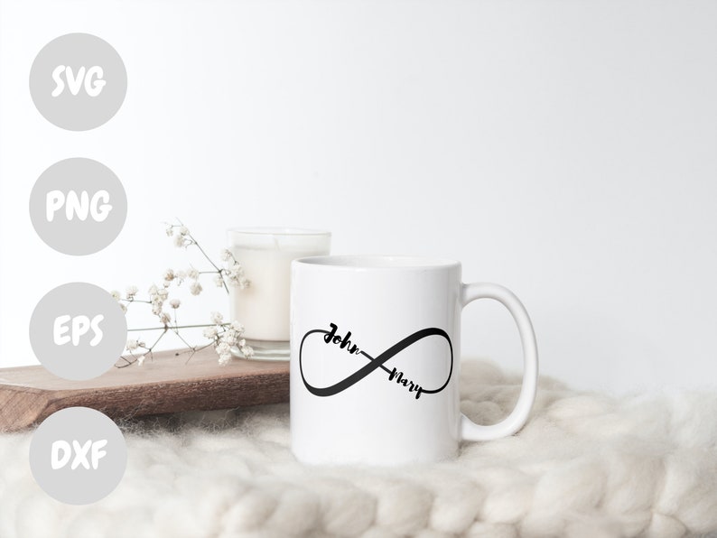 Infinity Sign SVG, PNG, DXF, Eps, Customizable Infinity Symbol, Cut ...