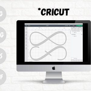 Infinity Sign SVG, PNG, DXF, Eps, Customizable Infinity Symbol, Cut ...