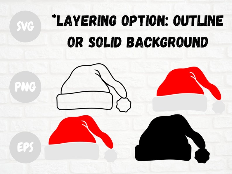 Buffalo Plaid Santa Hat SVG, PNG, EPS, Santa Hat Svg, Christmas Svg ...